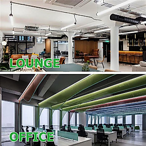 HOLDWILL 6 Pack T8 Led 4FT 40W Integrated V Shaped Tube Light,Linkable White Daylight 6000k Integrated Fixture Garage Lights, Indoor Led Shop Lights for Workshop with On/Off Switch Cable Clear Cover