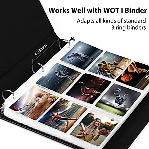 WOT I 9-Pocket Trading Card Sleeves, 1440 Pockets Double-Side Card Sleeves Clear Page Protectors for 3 Ring Binder Holds Sports Cards, Game Cards