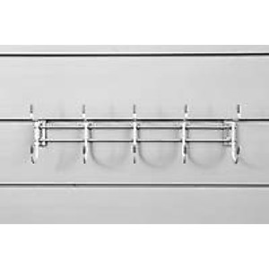 Crownwall Heavy Duty Steel Coat Hooks Bracket with 10 Pegs, Compatible Slat Wall Storage Organizer (2 Pack)