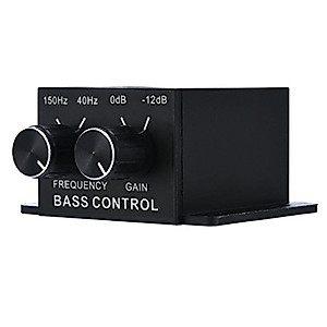 Nobsound Auto Car Amplifier Audio Subwoofer Bass Control Knob Sub Gain Equalizer Regulator Frequency Controller RCA Line Level Adjust