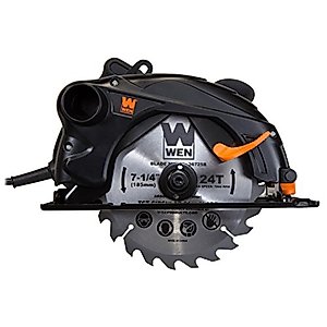 WEN 36725 12A 7-1/4-Inch Sidewinder Circular Saw with 2-1/2-Inch Cutting Depth,Black