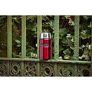 THERMOS Stainless King Food Flask, Matt Black, 710 ml