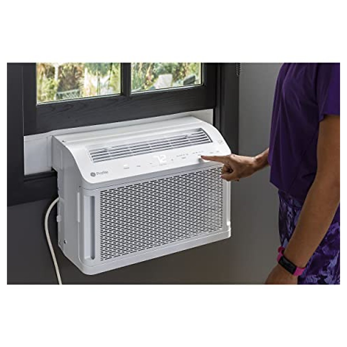 GE Profile ClearView Inverter Window Air Conditioner 12,200 BTU, Inverter Technology, Ultra Quiet for Large Rooms, Full Window View with Easy Installation, Energy-Efficient, 12K Window AC Unit, White