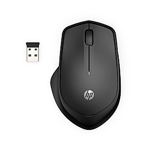 HP Wireless Silent 280M Mouse - Ergonomic Right-Handed Design, 18 Month Battery Life, and 2.4GHz Reliable Connection - Works for Computers and Laptops - Far Quieter Clicks than Most Mice,Black