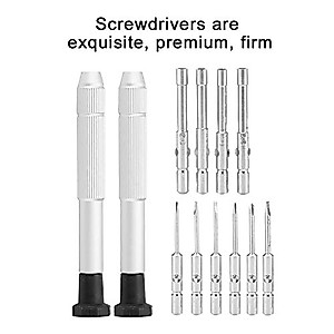 Eyeglass Repair Tool Kit, 12pcs Precision Screwdriver Set, Professional Mini Screwdriver Repair Tools for Eyeglass Glasses Watch CellPhone Electronic Toys Computer Jewelry