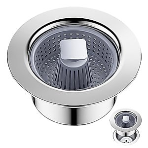Kitchen Sink Drain Strainer,3 in 1 Stainless Steel Sink Aid,Stainless Steel Bouncing Drainage Basket Filtering,Upgraded Sink Bounce Core Drain Strainer