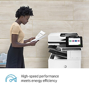 HP LaserJet Enterprise Flow MFP M635z Monochrome All-in-One Printer with built-in Ethernet, 2-sided printing, high-capacity input feeder, wheeled stand & 3-bin stapler/stacker (7PS99A)