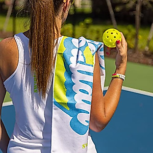 Swinton Pickleball Sports Towel in White - Pickleball Gift and Accessory
