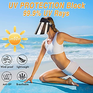 WAYCOM Sun Cap-360° Rotation Sun Visor Hat UV Protection Hat-Sport Cap UPF 50+ for Hiking Golf Tennis Beach Camping Outdoors for Men and Women