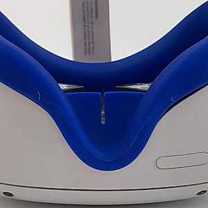Silicone Cover Eye Pad for Oculu Quet 2 face Cushion Cover Sweatproof Lightproof VR Accessories (Blue)