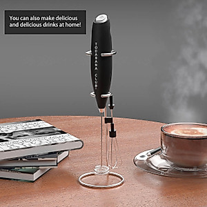 Todasana Club 2024 Milk Frother Wand | Best Double Whisk Milk Frother Handheld | High Powered 19000rpm/min With Improved Motor Electric | Drink Mixer For Coffe, Cappuccino, Frappe, Matcha & More