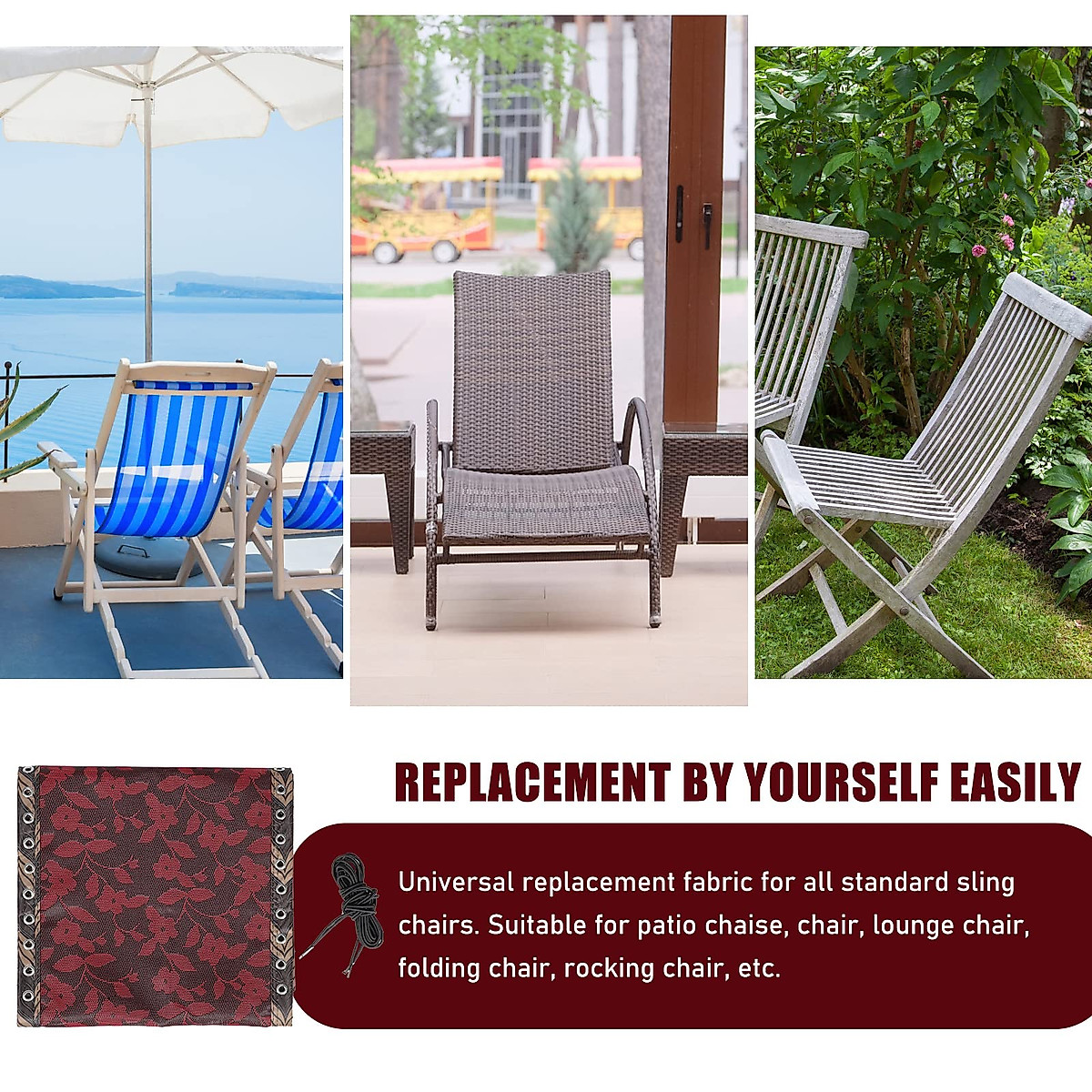 Sosoport 1 Set of Folding Lounge Repair Cloth Anti-Gravity Chair Replacement Fabric Breathable Replacement Cloth Creative