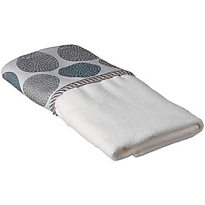 Avanti Linens - Hand Towel, Soft & Absorbent Cotton Towel (Dotted Circles Collection, White)