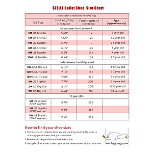 Stelle Ballet Shoes for Girls Toddler Ballet Slippers Soft Leather Boys Dance Shoes for Toddler/Little Kid/Big Kid(Ballet Pink (with Lace), 10MT)