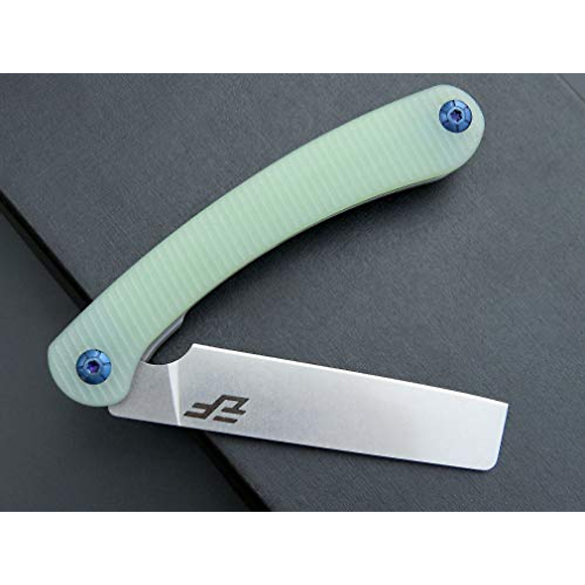 Eafengrow EF939 Folding Pocket Knife D2 Steel Blade G10 Handle EDC Tool Knife for Camping Survival and Outdoor (Jade)