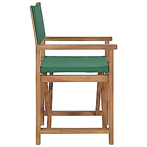 Tidyard 2 Piece Folding Director's Chairs Teak Wood Fabric Seat Portable Chairs for Camping, Balcony, Picnic, Fishing, Lawn, Outdoor Furniture 22.6 x 21.5 x 33.5 Inches (W x D x H)