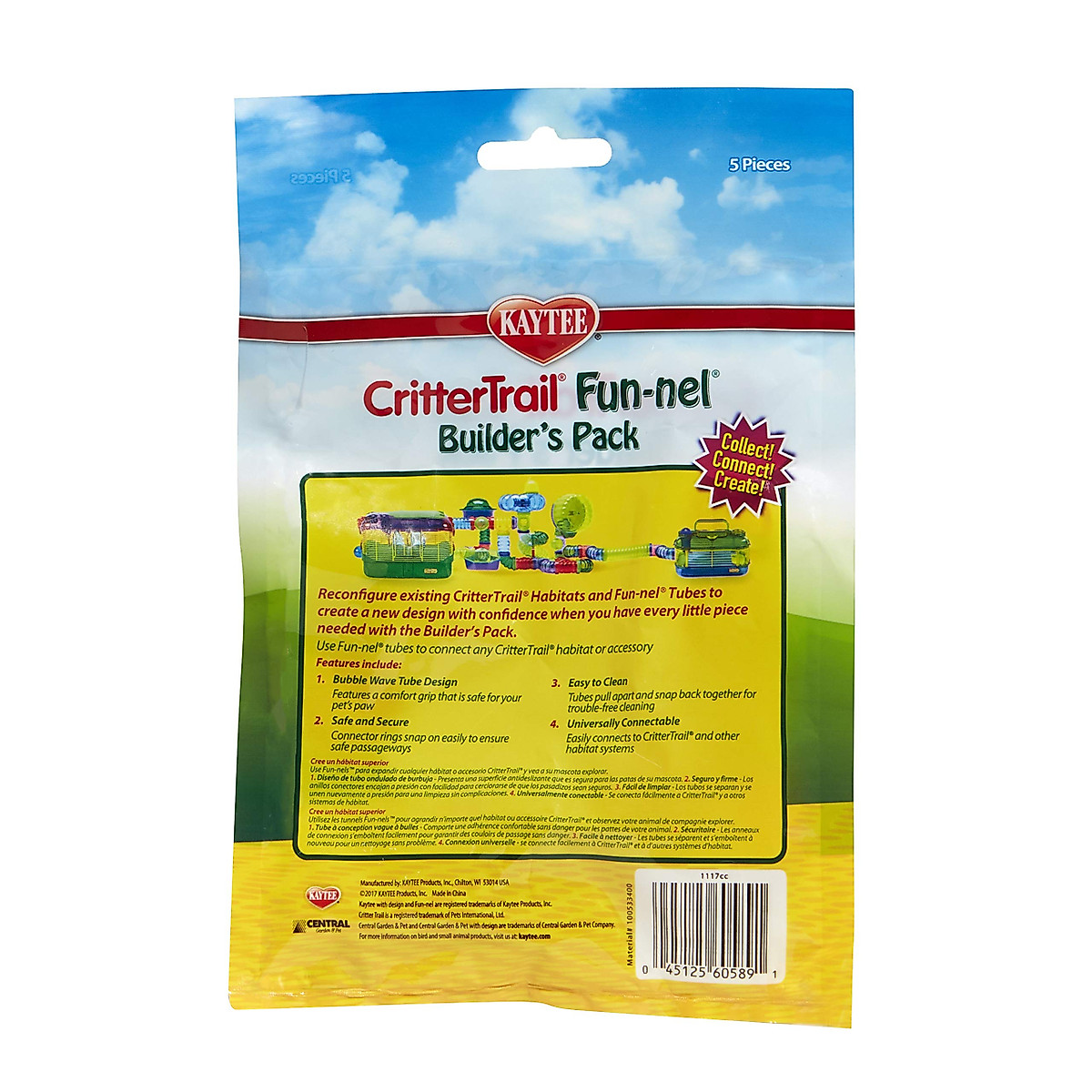 Kaytee CritterTrail Fun-nel Builders Pack Small Animal Habitat Tubes