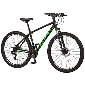 Schwinn High Timber ALX Mountain Bike for Adult Men Women, 29-Inch Wheels, 21-Speeds, Front Suspension, Aluminum Frame, Mechanical Disc Brakes, Black/Green