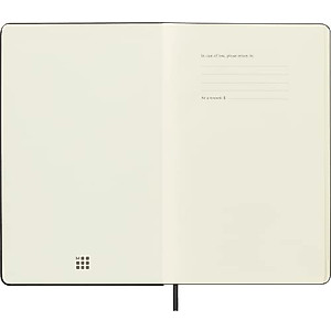 Moleskine Classic Notebook, Hard Cover, Large (5" x 8.25") Plain/Blank, Black, 240 Pages