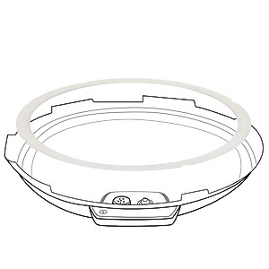 Original Sealing Ring for Crock Pot 8 Quart Power Cooker - Replacement Silicone Gasket Seal Rings for 8 Quart Pressure Cooker Crock-Pot 8 Qt [SCCPPC800-V1] Model Accessories Parts 2-Pack