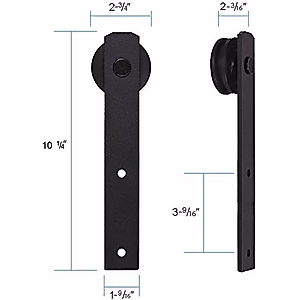 CCJH Sliding Barn Door Hardware Kit 4FT for Single Wood Door Heavy Duty Slide Smoothly and Quietly