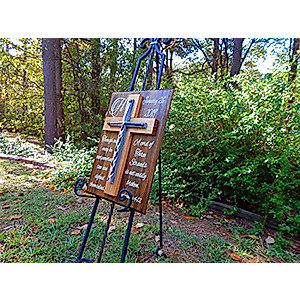 A cord of Three Strands, Wood Cross, Braids Sign, Rustic Wedding Ideas, Wall Decor 20 T X 14 W