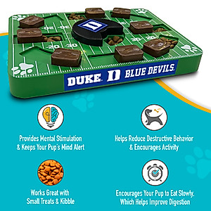 Pets First NCAA Duke Blue Devils Puzzle Toy, Puzzle Treat Dog Toy, Interactive Dog Treat Toy, Dog Puzzle Fedding Slow Toy