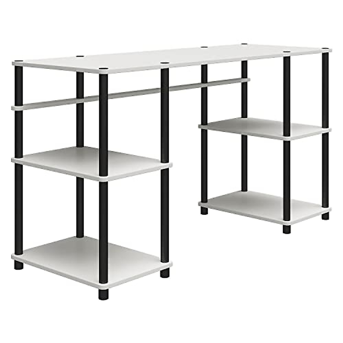 Ameriwood Home Condor Toolless Double Pedestal Computer Desk, White