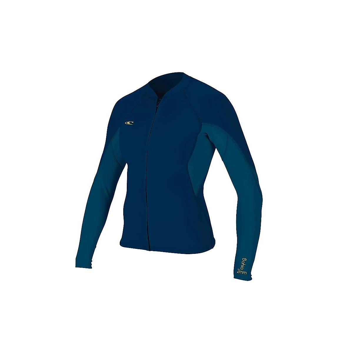 O'Neill Wetsuits Women's Bahia 1/.5mm Full Zip Jacket, Abyss/FRNAVY/Abyss, 6