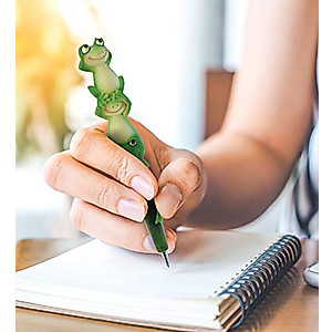 Planet Pens Three Wise Frogs Novelty Pen - Cute Fun & Unique Kids & Adults Ballpoint Pen, Colorful Animal Writing Pen Instrument School & Office Desk Decor
