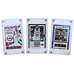 UVBLOC Baseball Card Holder Cases (5 Pack) Protectors Hard Plastic Screw Down 35pt Sleeves for Trading Football Basketball Pokemon Sports Cards