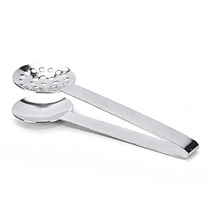 CoscosX 1 Pcs Tea Bag Squeezer/Holder Gadget,Round Stainless Steel Teabag Tong Strainer Holder Kitchen Bar