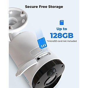 REOLINK 2K Wireless Outdoor Security Camera, Rechargeable Battery-Powered WiFi Camera, 3MP Night Vision, 2-Way Talk, Work with Smart Home/Local SD, Argus Eco 2 Pack Bundle with 2 Solar Panels