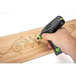 Genesis GLRT08B-65 8V Variable Speed Rotary Tool with Removeable Lithium-Ion Battery Pack, Charging Stand, 120-Volt ETL Wall Adapter, and 64-Piece Universal Accessory Set