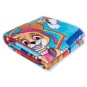Paw Patrol Musical Warm, Plush, Throw Blanket That Plays Fun Phrases from The Show - Extra Cozy and Comfy for Your Toddler, Blue