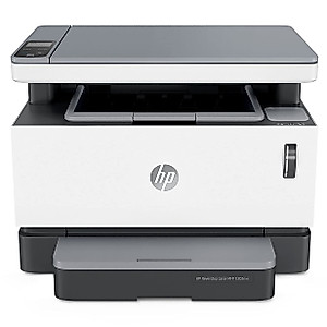 HP Neverstop Laser MFP 1202w Wireless Monochrome All-in-One Printer with cartridge-free toner tank, comes with up to 5,000 pages of toner in the box (5HG92A)