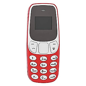 Mini Mobile Phone,Small Dual Card Dual Standby GSM Bluetooth Cell Phone with Built-in Voice Changer,MP3 / MP4 Music Player,Large Removable Battery,Red