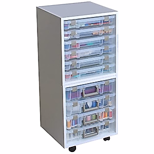 Art Bin Super Satchel Cube - Empty-15.5'x16.75'x15.625' White Fob: Mi