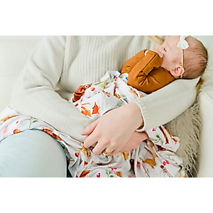 ADDISON BELLE – Swaddle Blanket– Viscose Made from Bamboo Soft Baby Blanket Baby Boy/Girl– Stretchy Newborn Baby Wrap –Nursery Receiving Blanket – Gender Neutral– 47” x 47” (Woodland Animals Print)