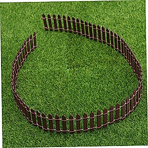 Happyyami 6 Pcs Mini Fence Mini Pots Mini Decor Sand Table Toys Mini Fairy Garden Fences DIY Wood Picket Fence Mini Wood Fencing Sand Table Fence Model Small Fence Mini Garden Decoration