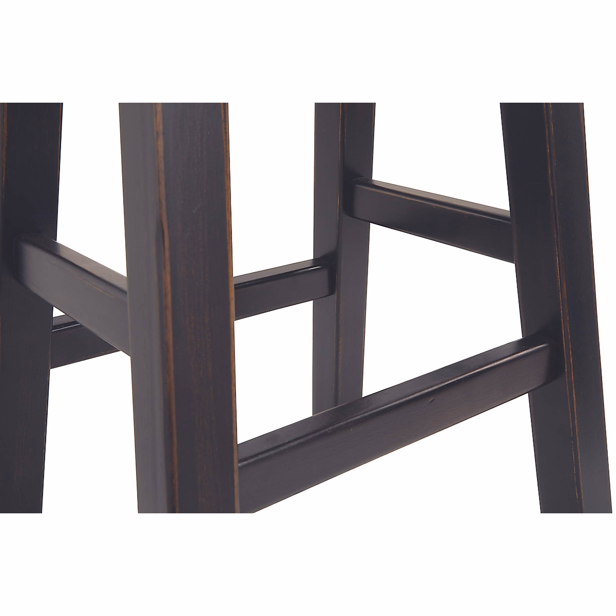 Signature Design by Ashley Glosco Farmhouse 25.5" Counter Height Saddle Barstool, 2 Count, Two-Tone Brown