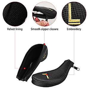 Craftsman Golf 11pcs/set Meshy Golf Club Iron Head Covers Headcover with No. on Both Sides suitable for Right and Left Handed Golfer Zipper Closure (Black)
