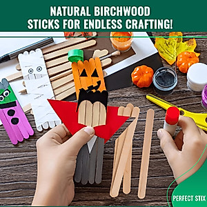 Perfect Stix - PS-114st-1,000 4.5" Craft Sticks/ Ice Cream Sticks/ Natural Wood - Box of 1,000ct