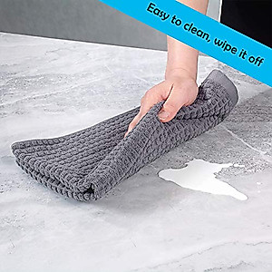 8Pack Kitchen Dish Towels ,100% Cotton Dish Cloths, Super Soft,Super Absorbent and Quick Drying Anti Odor,Very Suitable for Kitchen Cooking and Cleaning Kitchenware Washing,Drying Dishes (Gray)