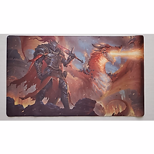 Fantasy North Lance Vaal - Dragon Knight - TCG Playmat and Mouse Pad - 24 x 14 inches