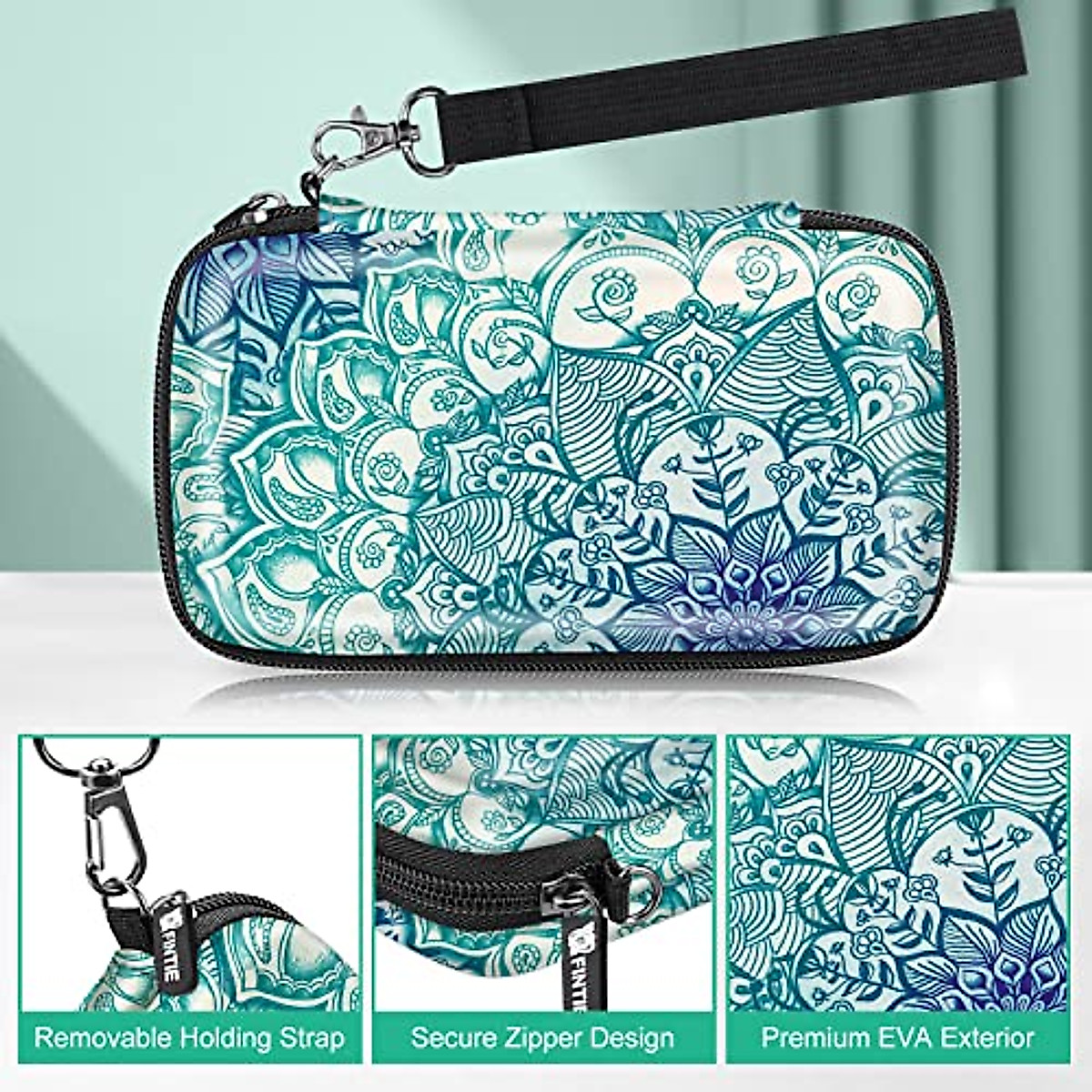 Fintie Protective Case for Kodak Step/Kodak Mini 2 HD/Kodak PRINTOMATIC/Kodak Smile Camera & Printer - Shockproof Hard Shell Carrying Case with Inner Pocket, Emerald Illusions