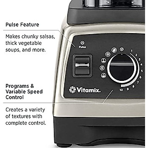 Vitamix Pro 750 Heritage Series, Professional-Grade, 64 oz. Low-Profile Container Bundle with The Vitamix Cookbook - 250 Delicious Whole Food Recipes (Pearl Gray)