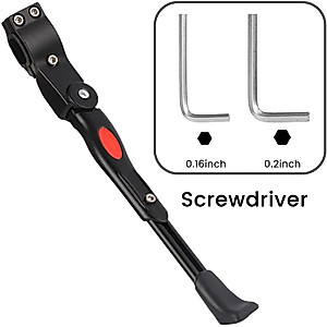 Bike Kickstand Adjustable Rear Side Kick Stand for Bike 22"-27",Aluminium Alloy Bicycle Kickstand Fit for Mountain Bike/BMX/MTB