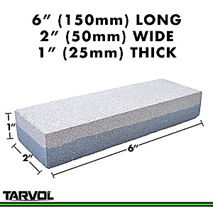 Combination Knife/Tool Sharpening Stone (2 Sided - Ultra Fine & Medium Grit) - Rectangle Sanding Stone Block - Perfect for Sharpening & Polishing Knives, Tools, Bits, Chisels