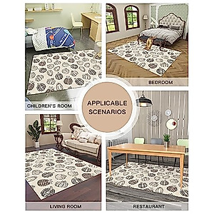 Thanksgiving Bohemia Area Rug 2'7"x5',Outdoor Indoor Small Carpet Runner for Teen Girls Boys Bedroom,Living Room,Bathroom,Classroom,Office,Kitchen,Washable Area+Rug Autumn Black Dot Plaid Pumpkins